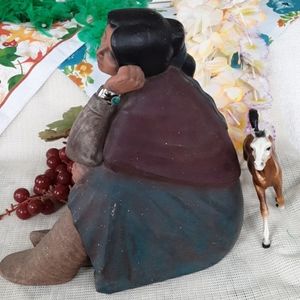 SITTRE CERAMIC | Wall Decor | Vintage Native American Indian Woman ...